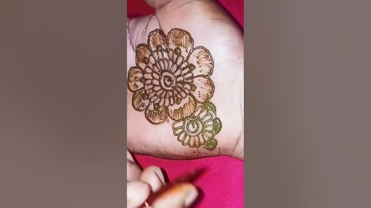 simple flowers mehndi design Shivratri special - YouTube
