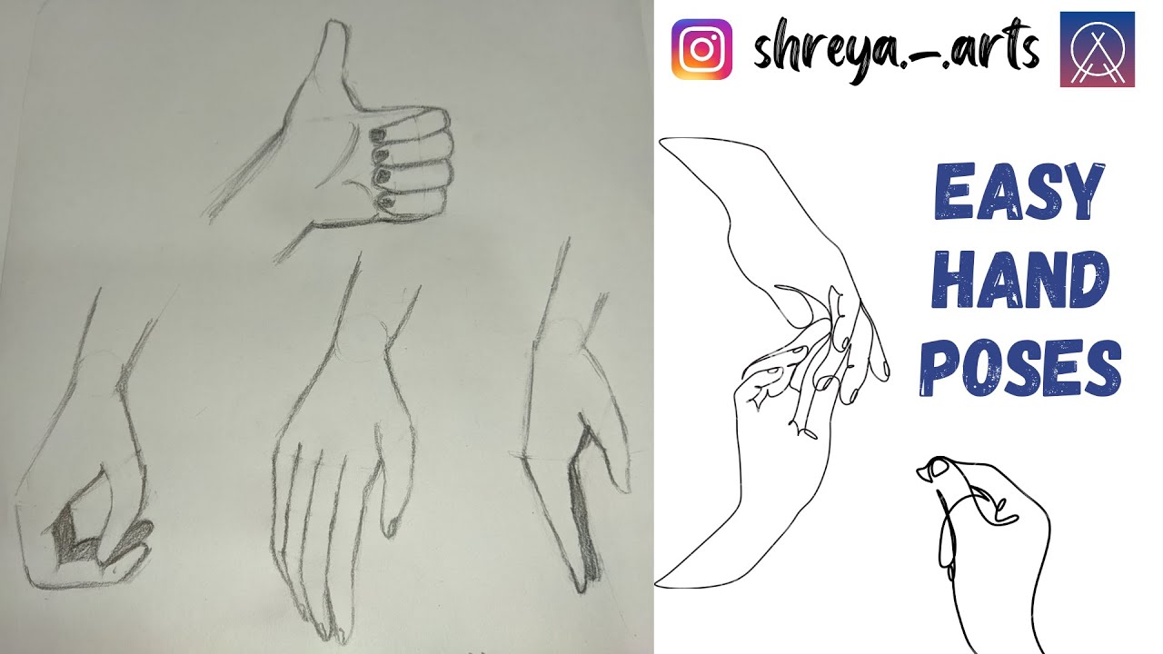 How to draw Hands || Easy basic shapes || Hands drawing tutorial ...