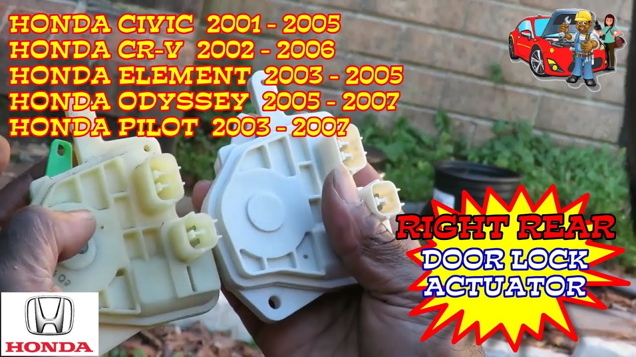Honda CRV Civic Element Odyssey Pilot Right Rear Door Lock Actuator ...