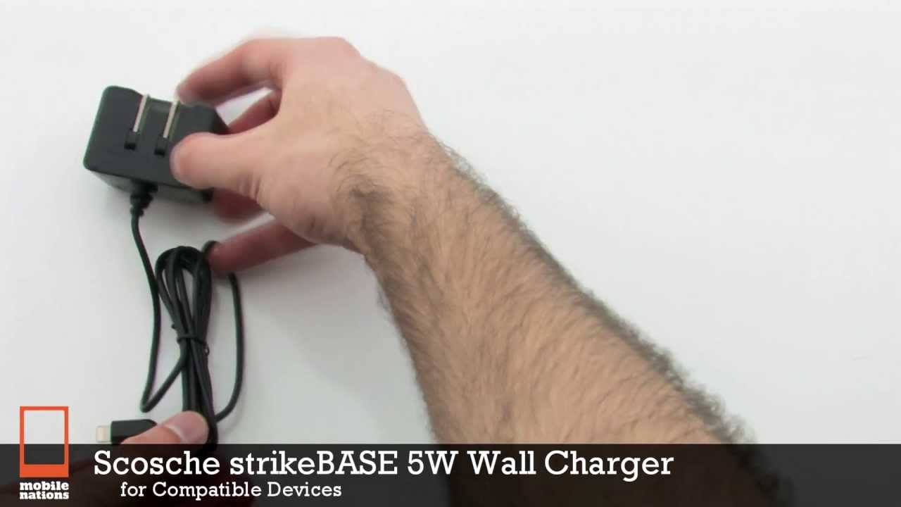 SCOSCHE strikeBASE 5W Wall Charger w/ Lightning Cable - YouTube