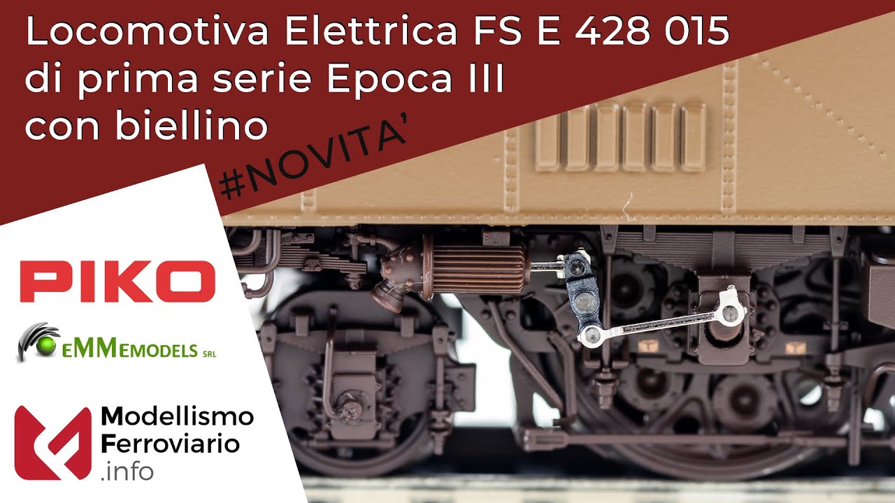 PIKO Locomotiva Elettrica FS E 428 015 prima serie Epoca III con ...