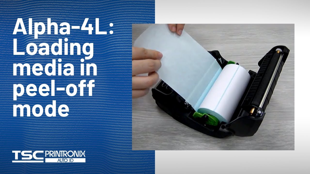 TSC Alpha-4L: Loading media in peel-off mode - YouTube