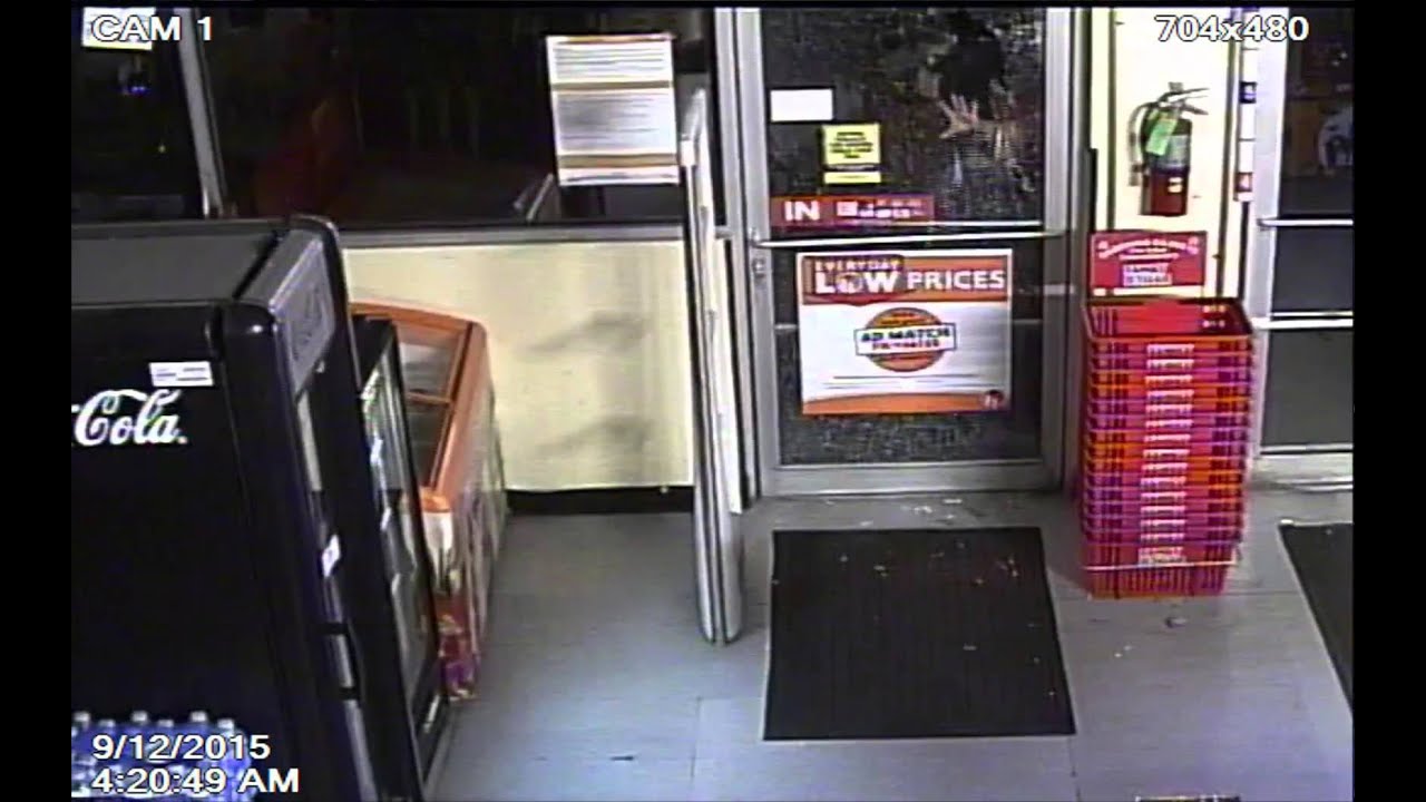 Thief caught on camera stealing chips, energy drinks - YouTube