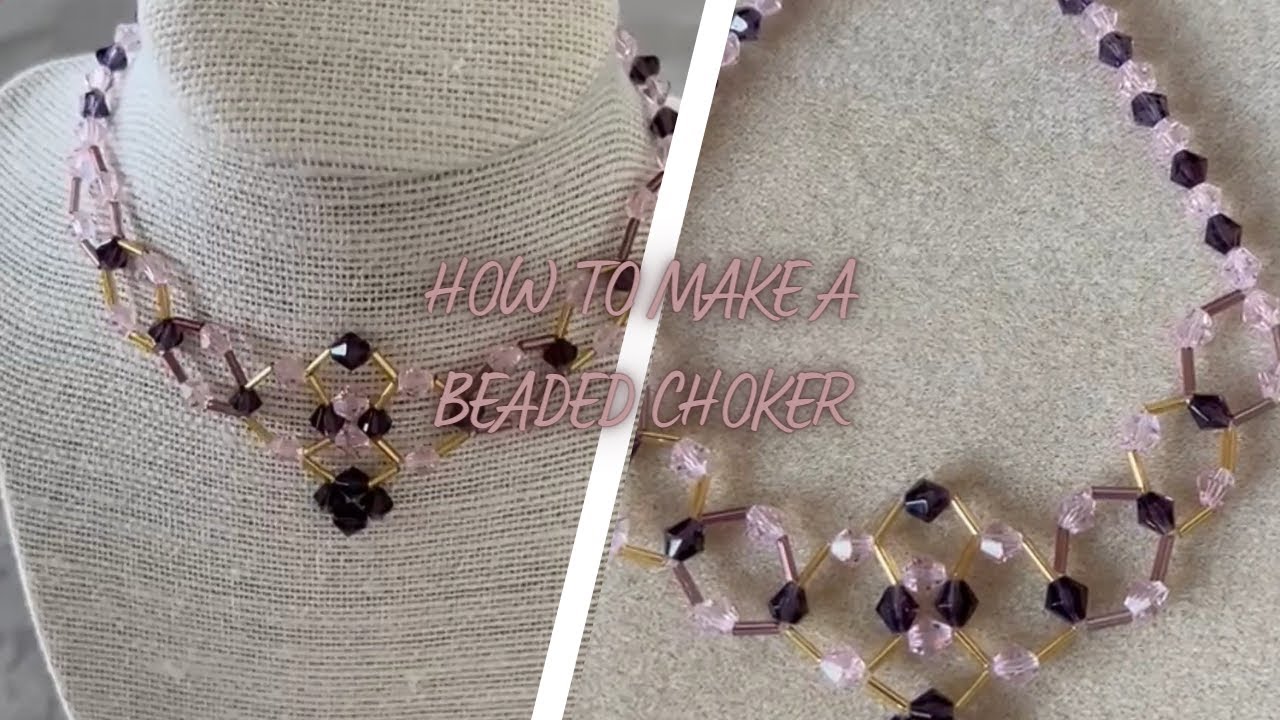 How to make a Beaded Choker | Handmade Jewellery | #choker #beads # ...