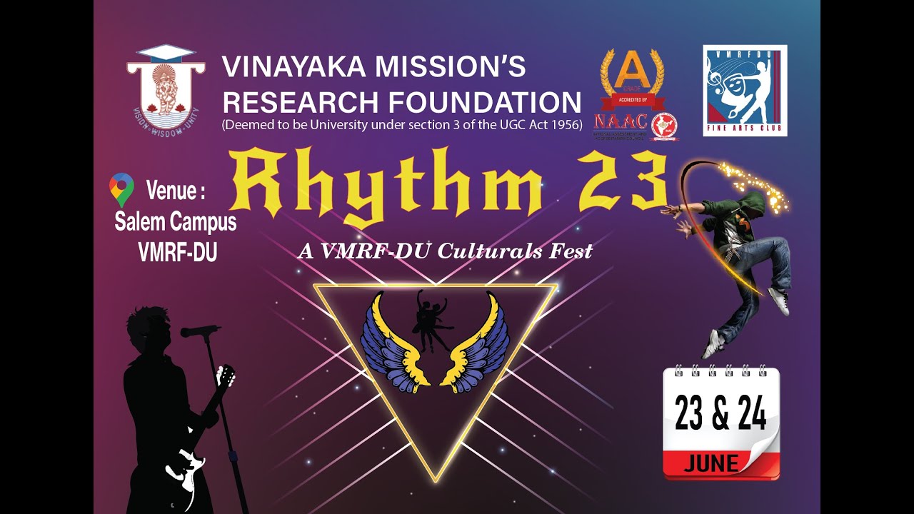Rhythm 23 | VMRF-DU Culturals Fest | 4k video Intercollegiate culturals ...