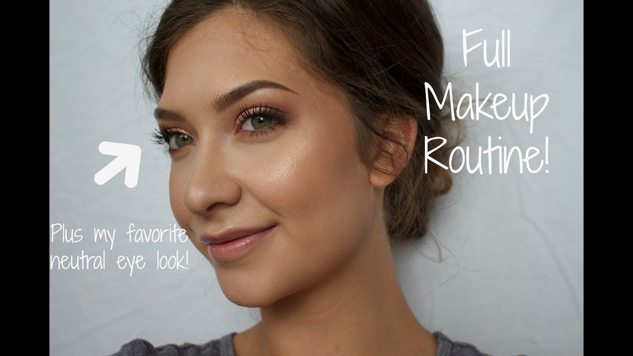 Full Face Routine plus Everyday Neutral Eye Look! - YouTube