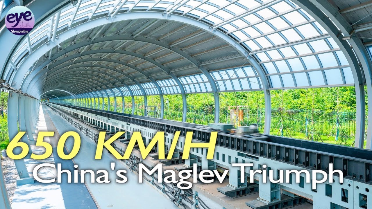 Chinese maglev vehicle hits 650 km/h on test track - YouTube