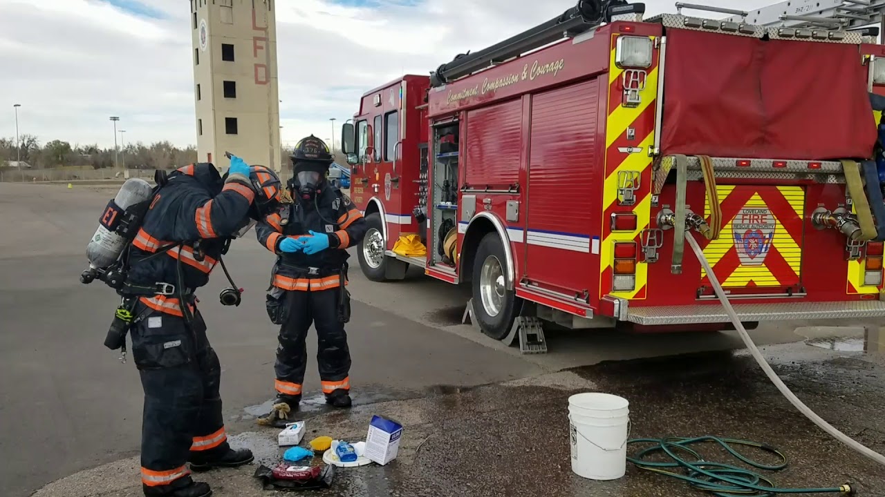 Loveland Fire Rescue Authority firefighters demonstrate decontamination ...