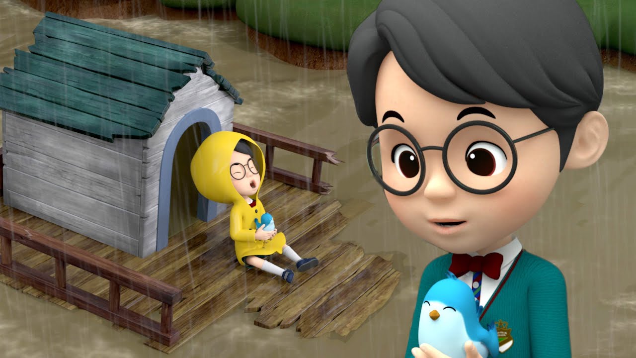 Saving a Baby Bird on a Rainy Day│Learn about Safety Tips with POLI ...