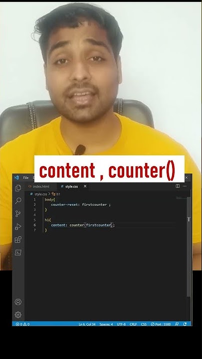 counter() & content | CSS Counter - YouTube