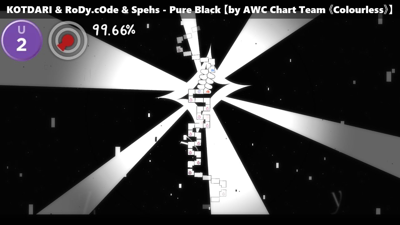 【ADOFAI U2】くっっっっそもったいないミス | KOTDARI & RoDy.cOde & Spehs - Pure Black ...