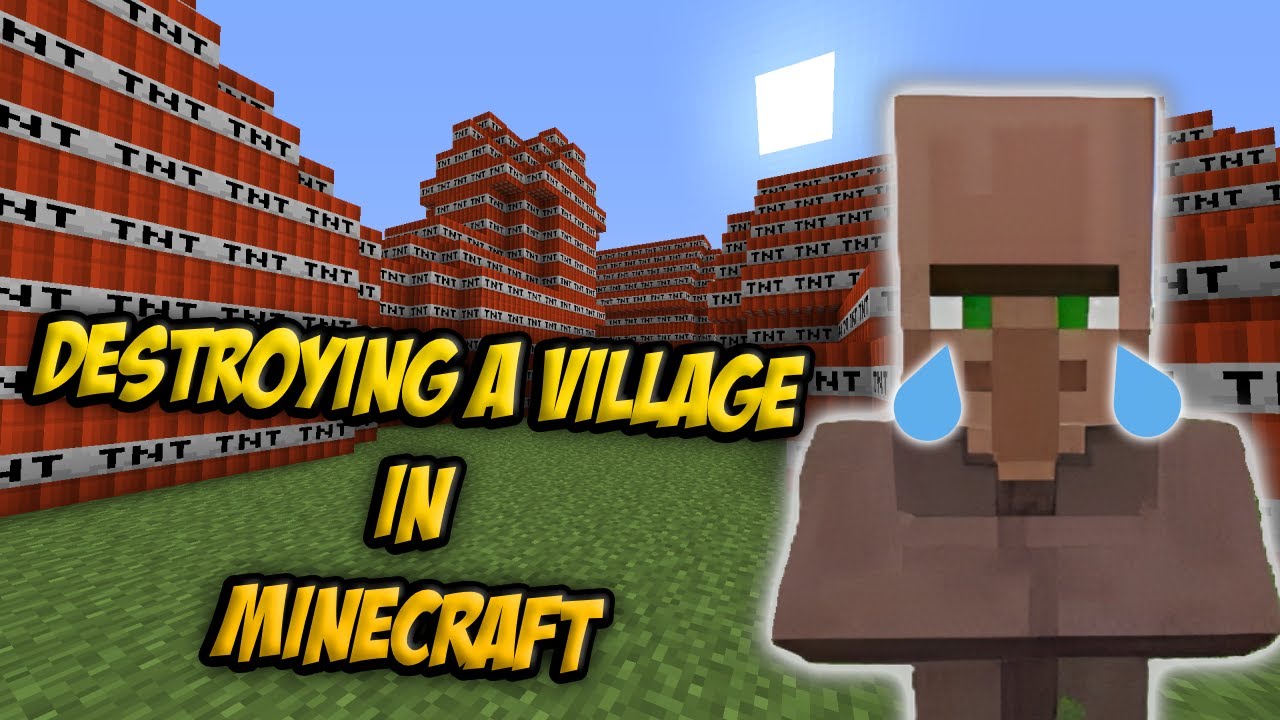 DESTROYING A VILLAGE IN MINECRAFT😱 - YouTube