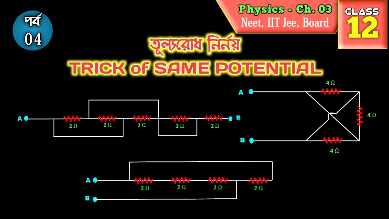 Same Potential Trick : Equivalent Resistance | part 4 | NEET/JEE ...