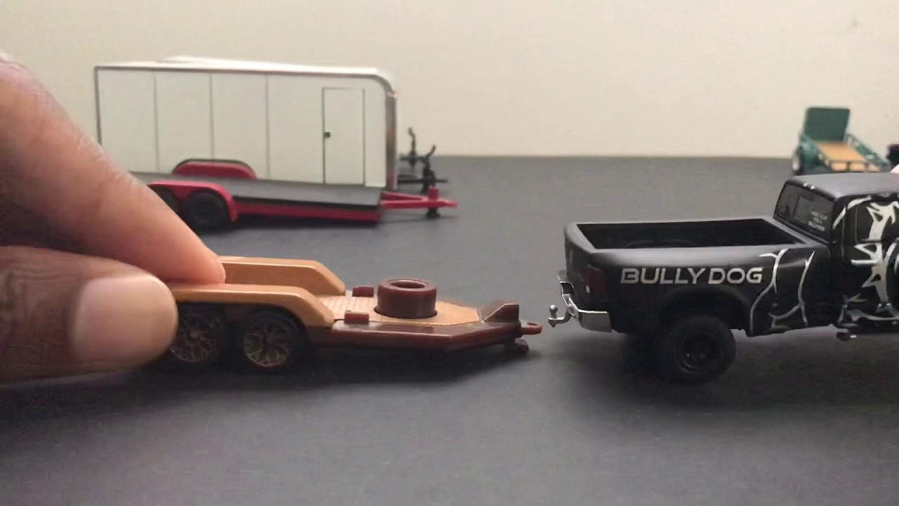Testing a GreenLight 1:64 Dually on Different Trailers - YouTube