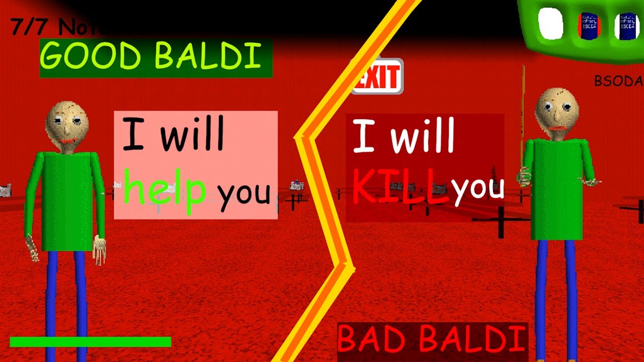 Good Baldi VS Bad Baldi - Baldi's basics mod - YouTube
