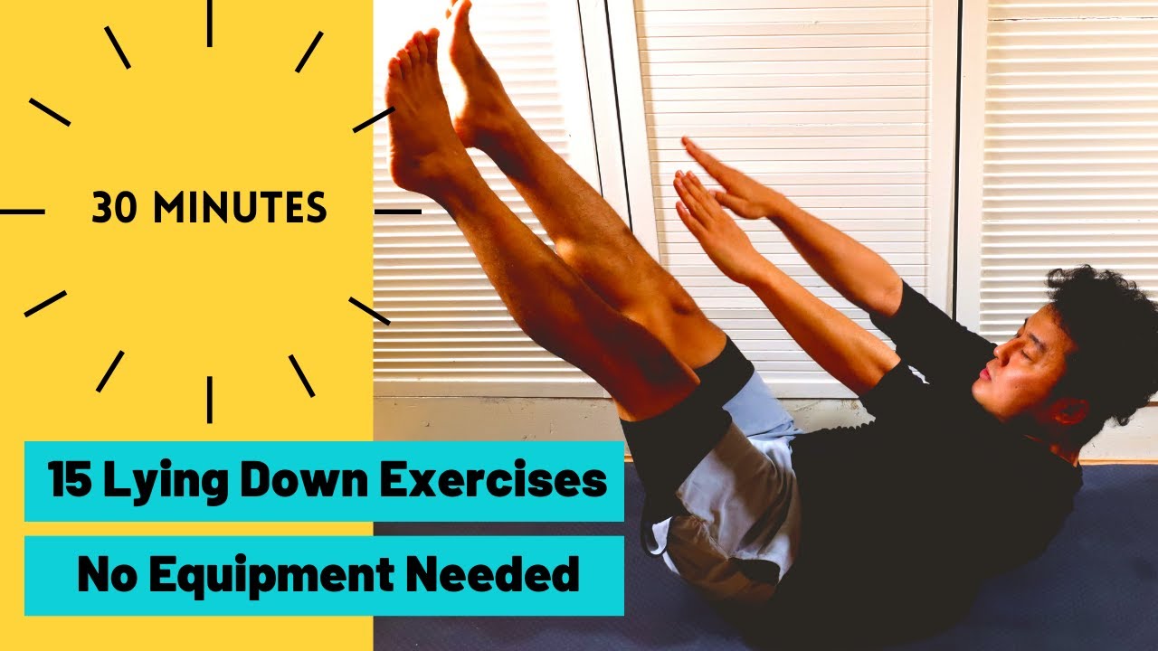15 Lying Down HIIT Exercises for 30 Minutes | Abs Workouts - YouTube