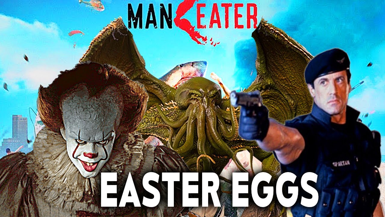 MANEATER Easter Eggs & Funny References (IT Pennywise,Demolition Man ...