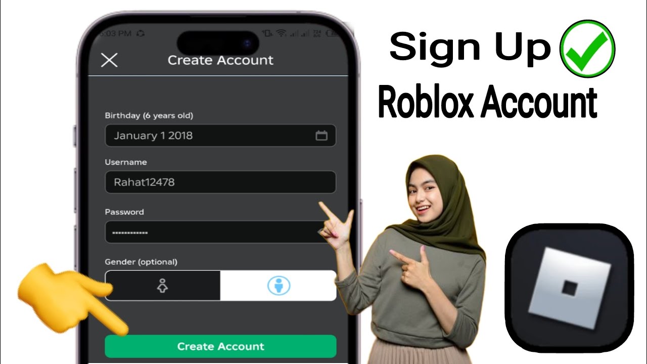 How to Sign Up to Roblox on phone - create a new Roblox Account Sign Up ...