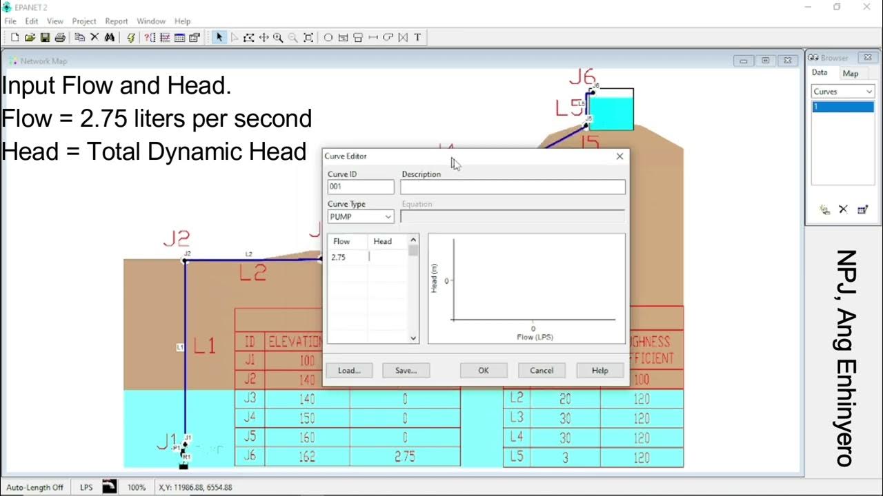 Size of Pump for a Water Supply System with Deep-Well Source using EPANET 2 Program - YouTube
