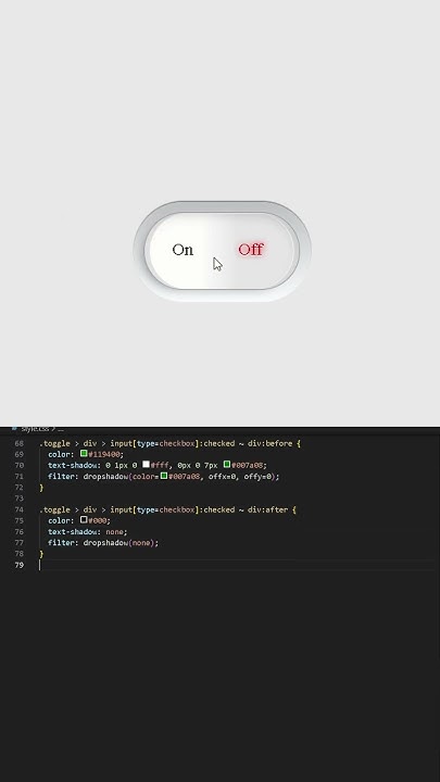 Onoff Button Design😍programming Coding Css Htmlcss Shorts Trending Html Animation