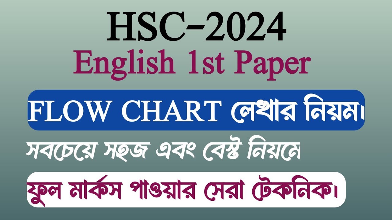 HSC-2024 || Flow Chart || ফুল মার্কস পাওয়ার সেরা টেকনিক | তুমি অবশ্যই ...