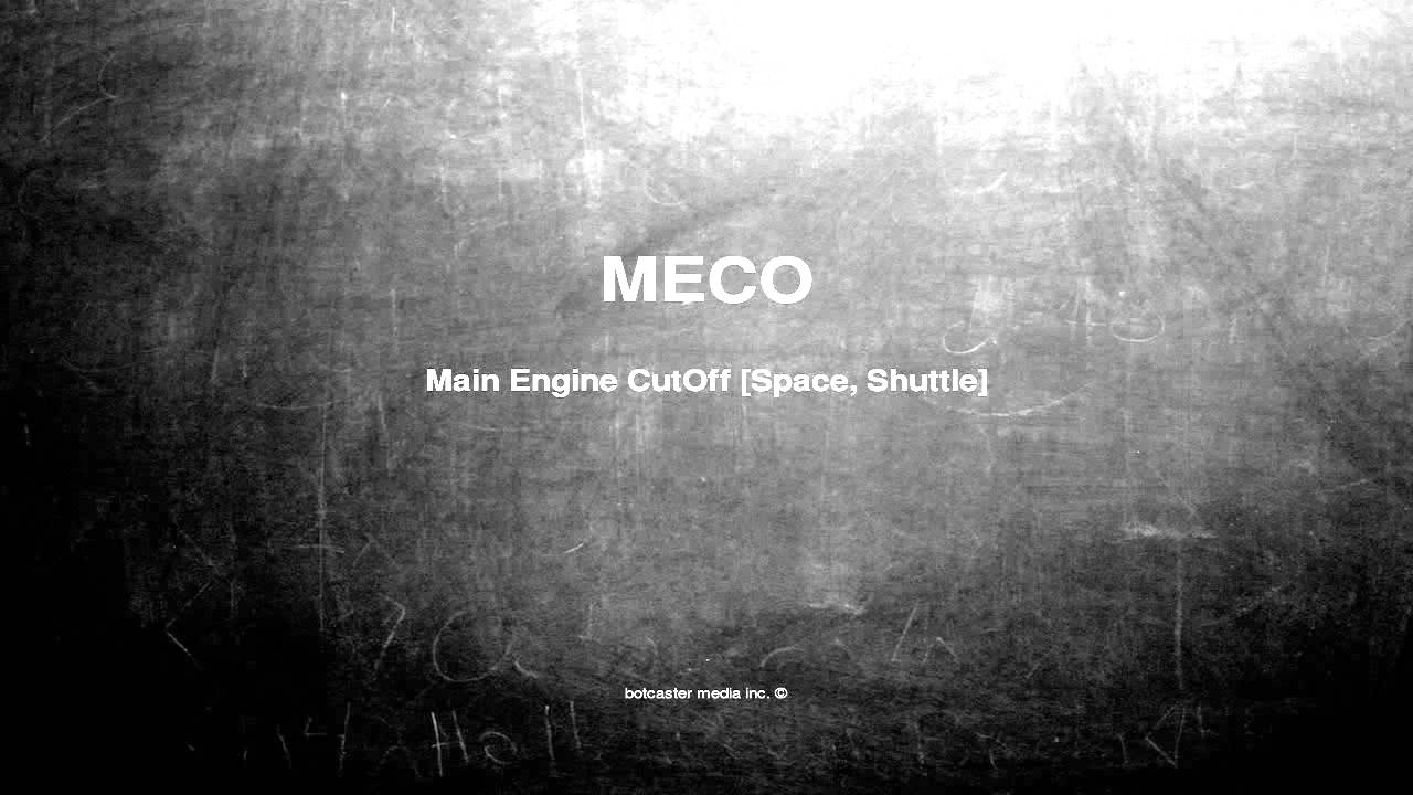 What does MECO mean - YouTube