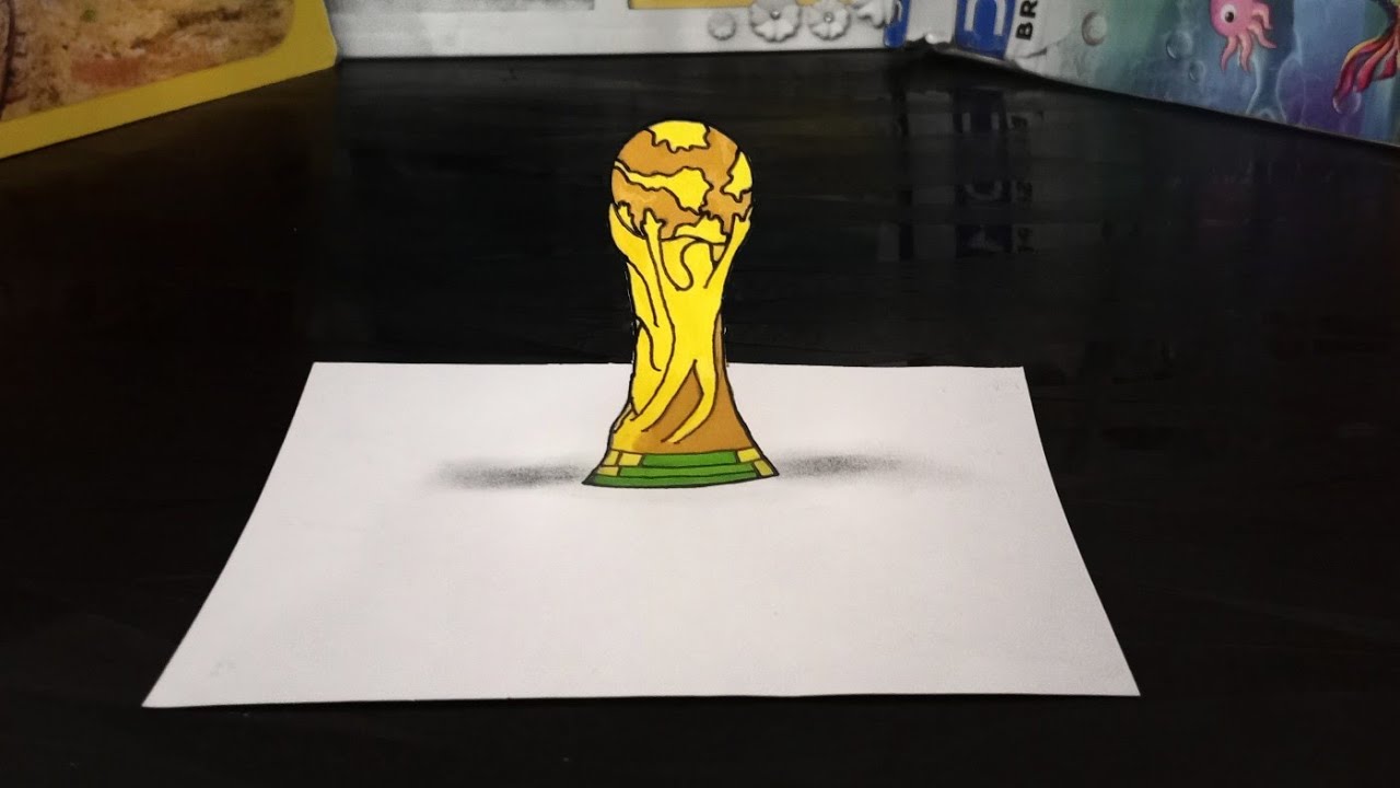 How to draw FIFA World Cup Trophy/ fifa world cup 2022 | fifa world cup ...