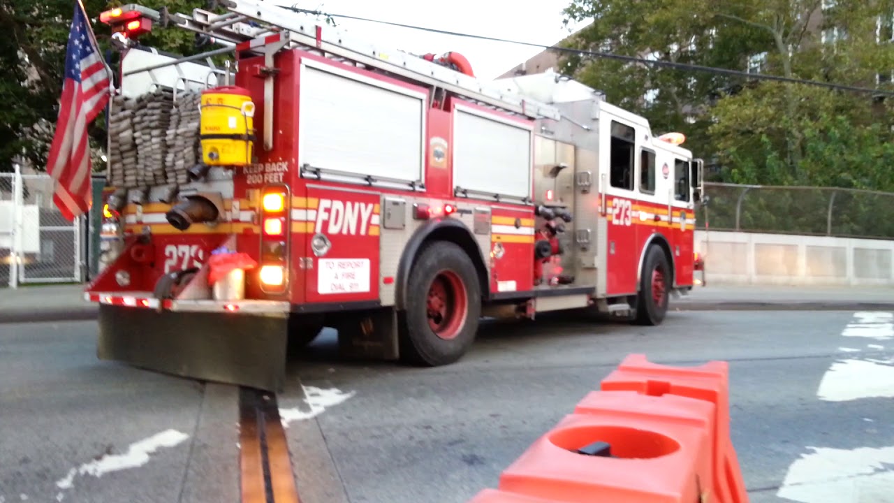 FDNY engine 273 returning to quarters - YouTube