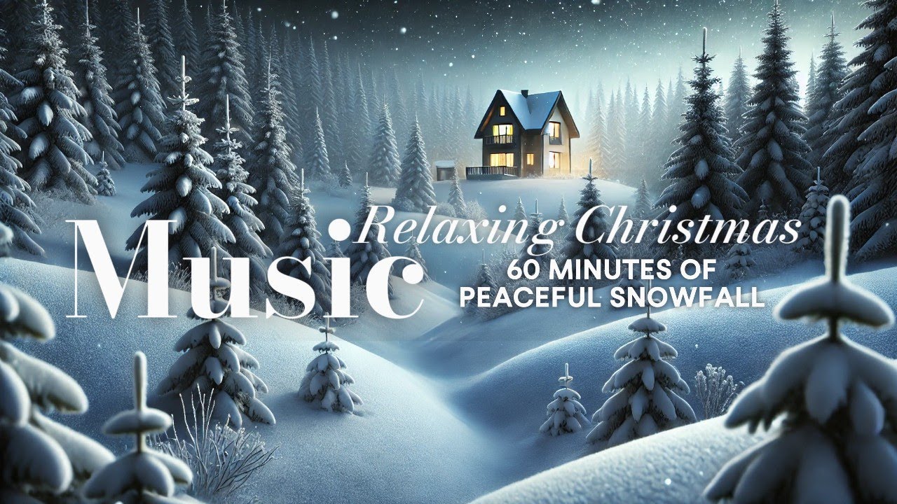 Relaxing Christmas Music | 60 Minutes of Peaceful Snowfall on a Snowy ...