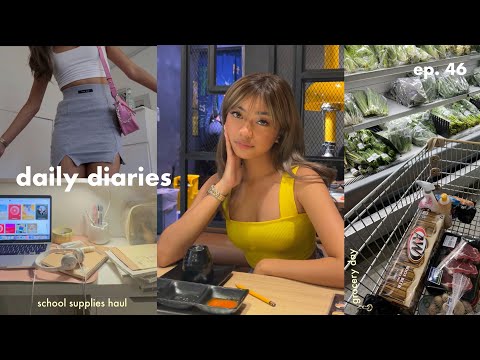 DAILY DIARIES | School Supplies Shopping, Grocery Day, Productive Days 🧺🌷 | Stephanie Concepcion