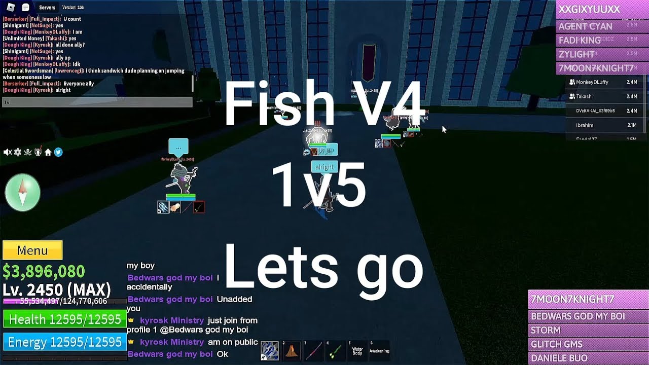 Bloxfruit - Fish V4 Showcase + Helping V4 - YouTube