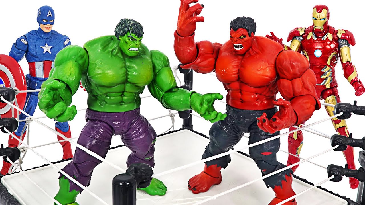 Marvel Avengers Hulk, Red Hulk! Duel in the square ring! | DuDuPopTOY ...