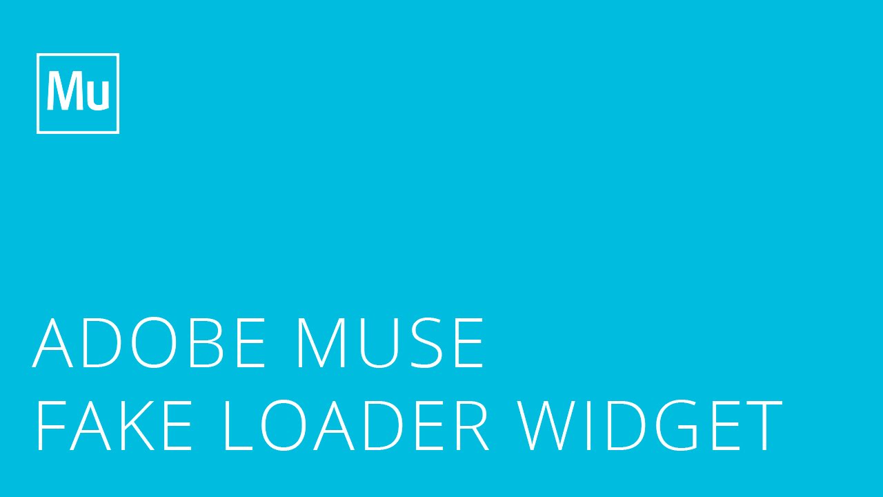 Adobe Muse Fake Loader Widget - YouTube