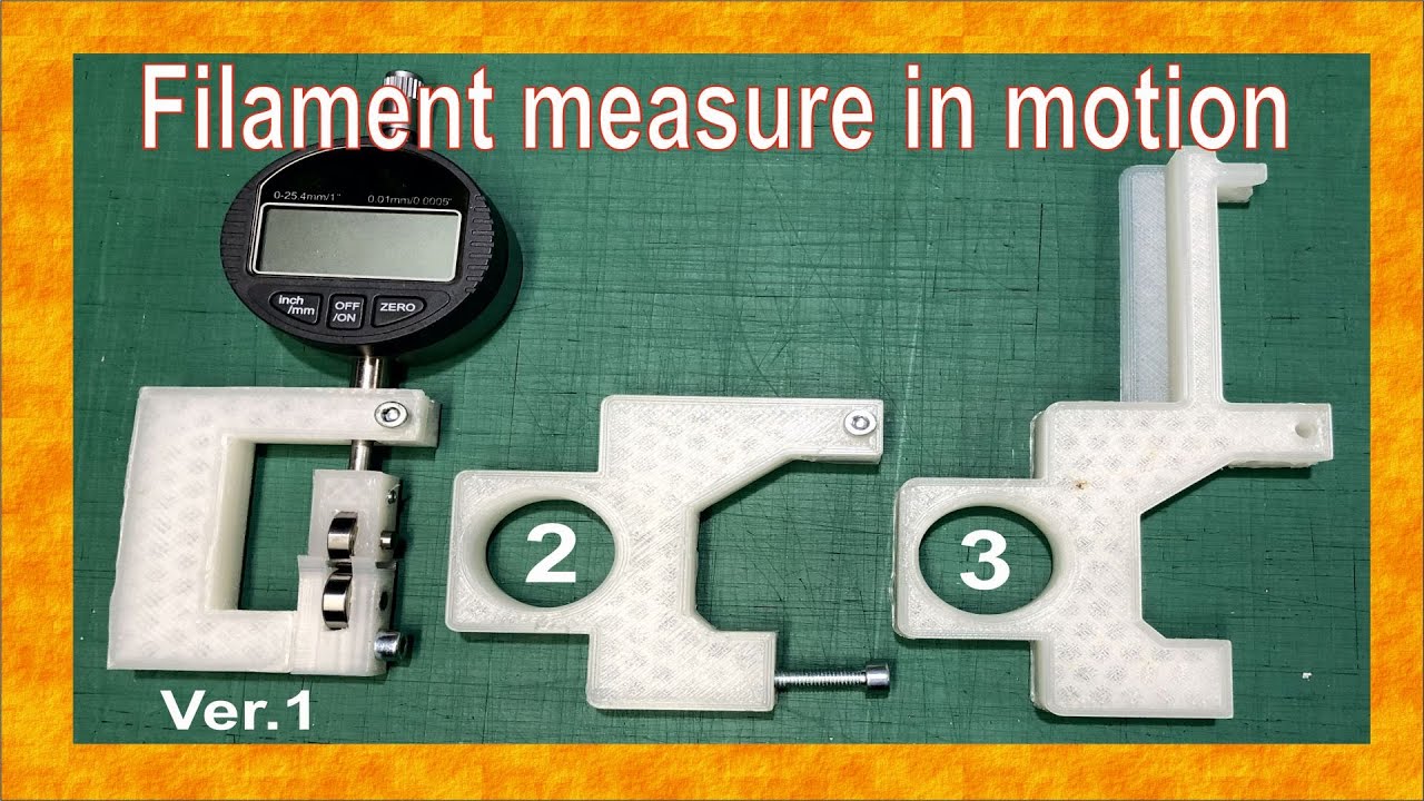 DIY filament measurement in motion - YouTube
