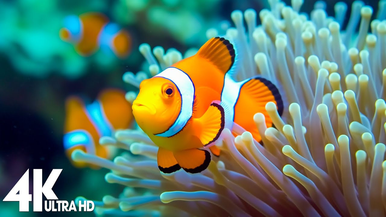 Aquarium 4K VIDEO (ULTRA HD) 🐠 Sea Animals With Relaxing Music - Rare ...