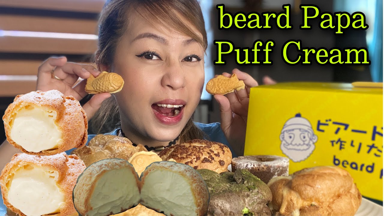 Beard papa Puff Cream Japan Smells Savoy Butter!! Crispy!! #puffcream ...
