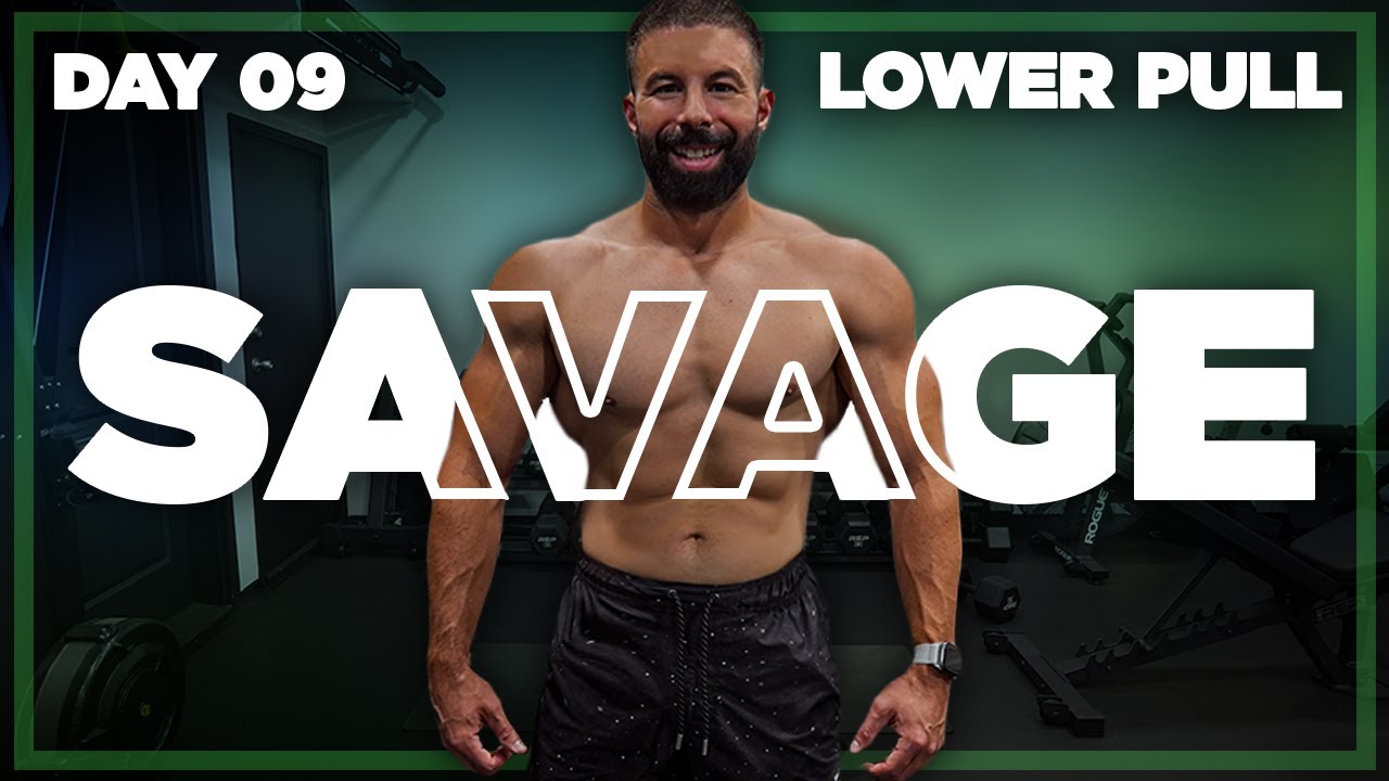 45 Minute Lower Body Pull Workout | SAVAGE - Day 9 - YouTube