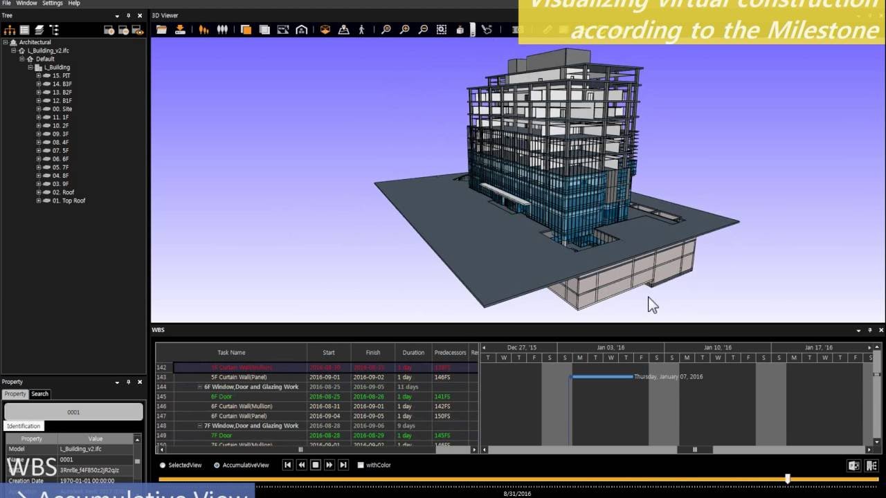 Construction BIM Program: WBS (Work Breakdown Structure) function - YouTube