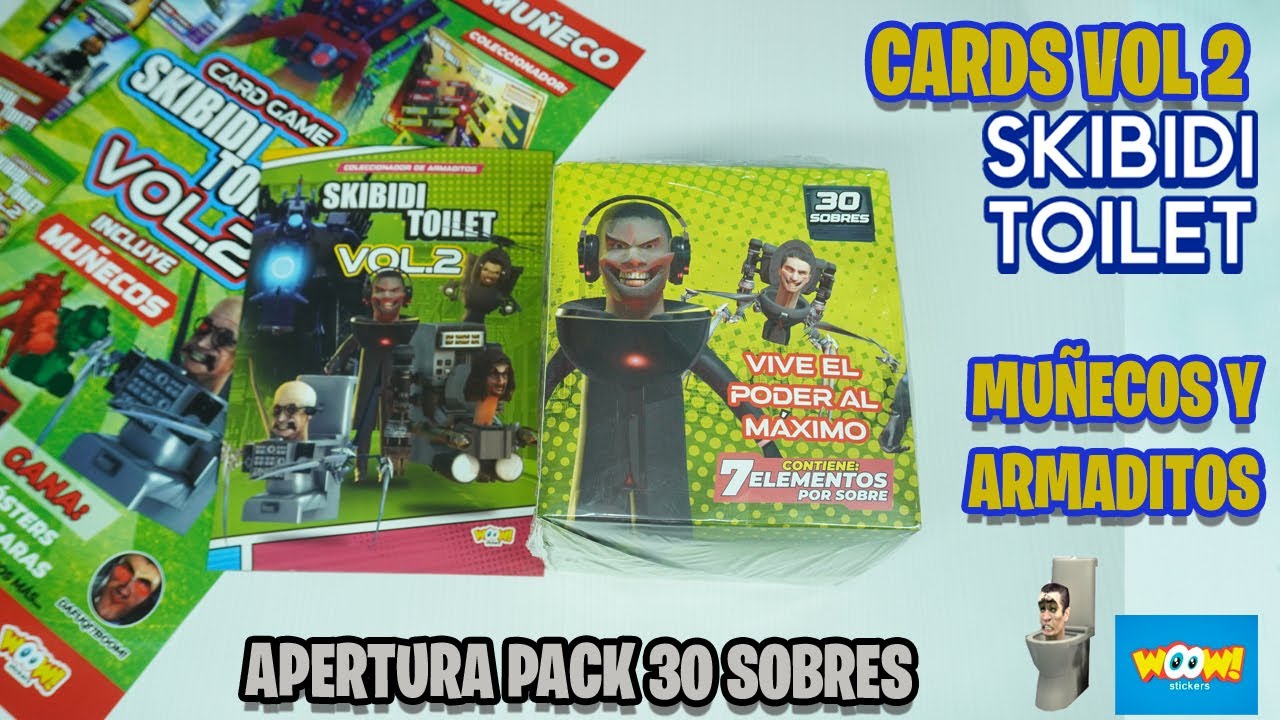 SKIBIDI TOILET CARDS GAME VOL.2 2023: APERTURA 30 SOBRES + CARDS ...