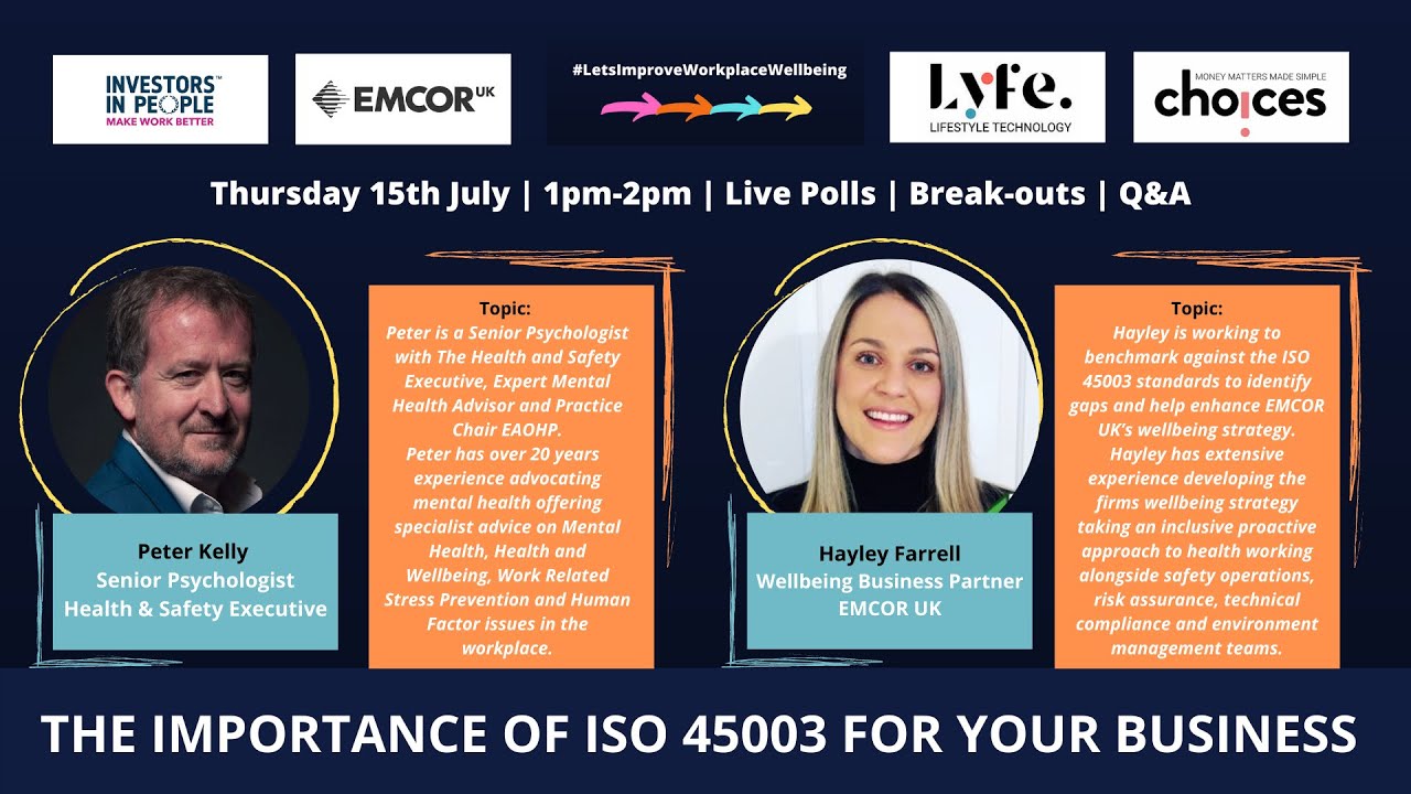 Peter Kelly from the HSE on the importance of ISO 45003 - YouTube