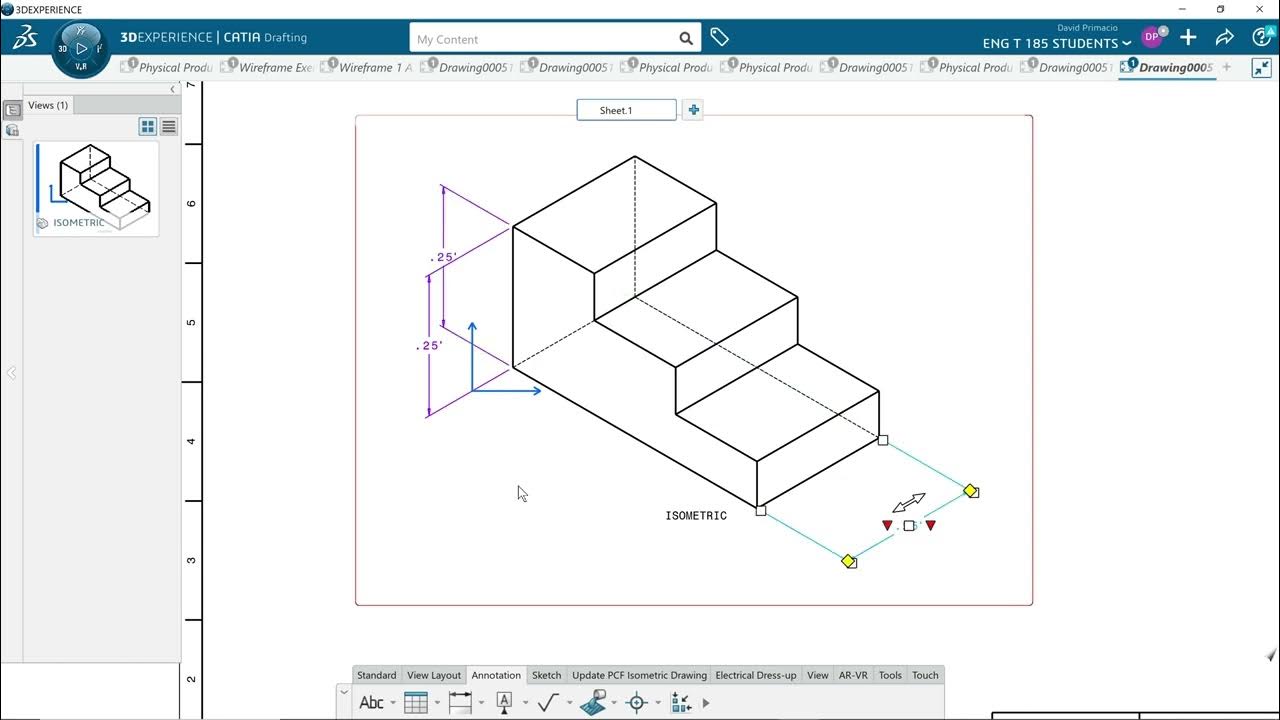 Creating Annotation Dimensions Isometric Dimension CATIA 3D EXPERIENCE 15 - YouTube