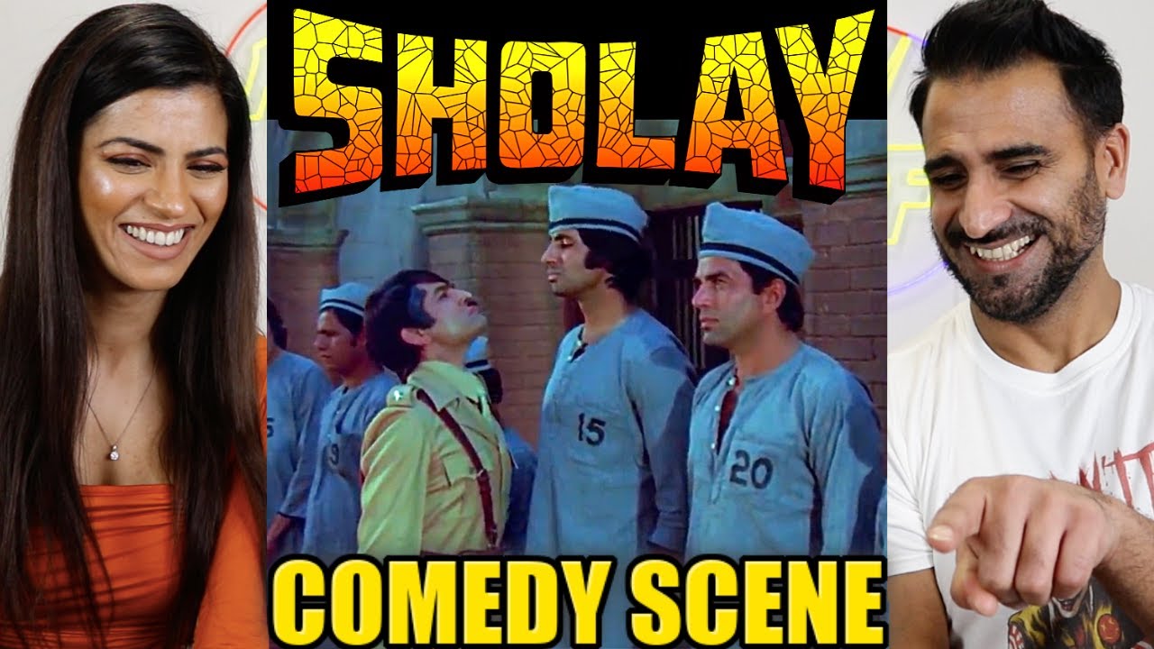 SHOLAY Best Comedy Scene REACTION!! | Amitabh Bachchan | Dharmendra ...