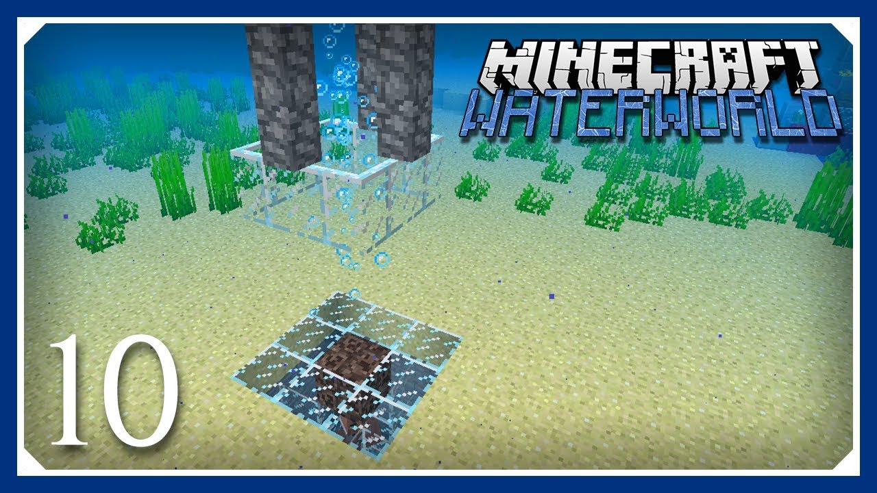Minecraft Waterworld: Drowned Farm Woes! | E10 | 1.13 Update Aquatic ...