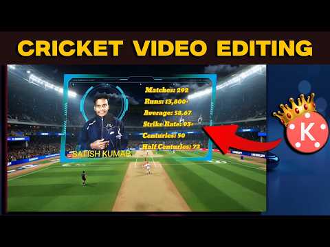 KineMaster Cricket Video Editing Tutorial | Player Career Highlight IPL Style