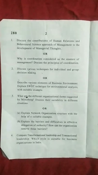 Management principles and applications {B.com(hons)}. semester -3 (2022) - YouTube