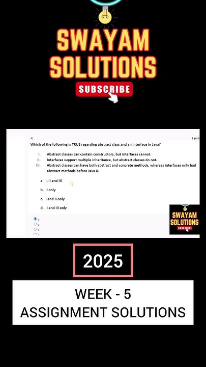 Programming in Java Week 5 Assignment Solutions | SWAYAM NPTEL | JAN ...