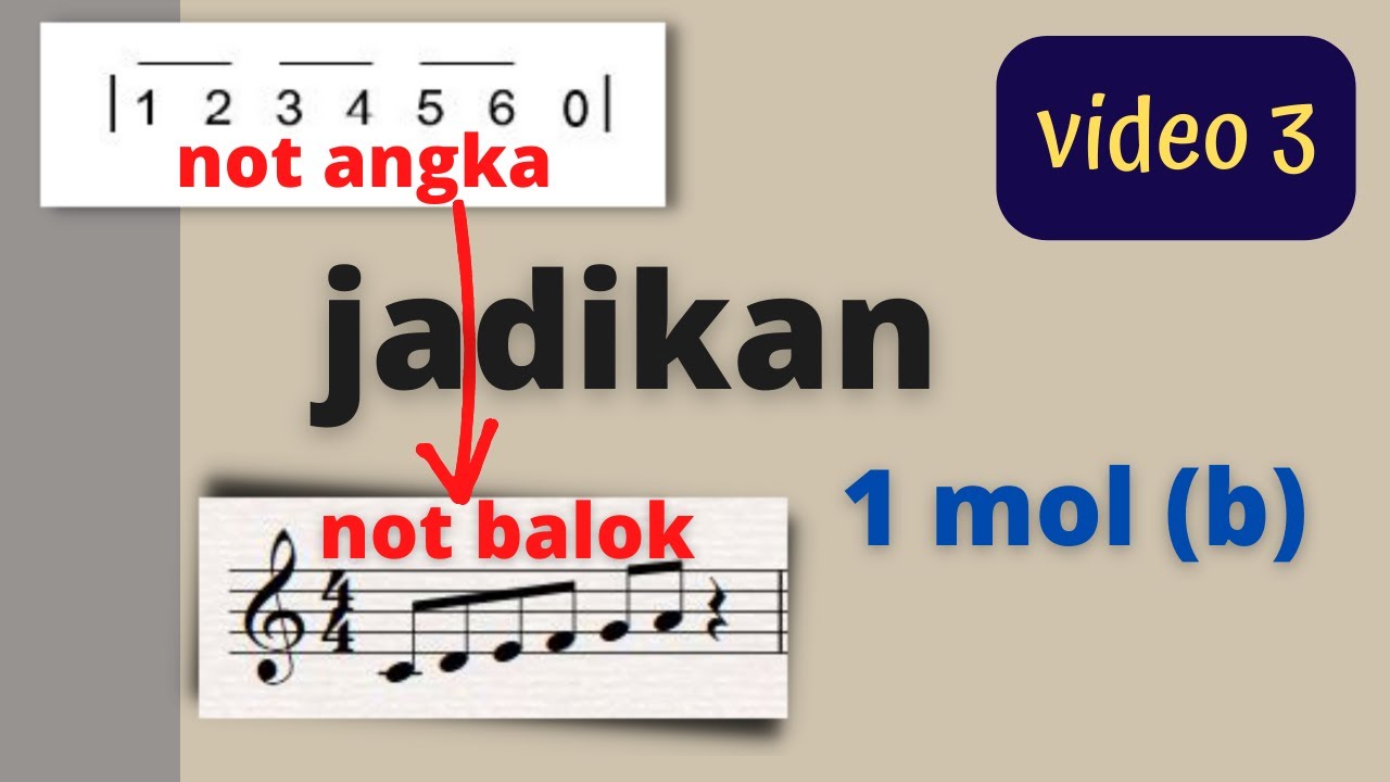 BUAT NOT ANGKA MENJADI NOT BALOK DENGAN MUDAH - 1 mol - VIDEO 3 DHANANG ...