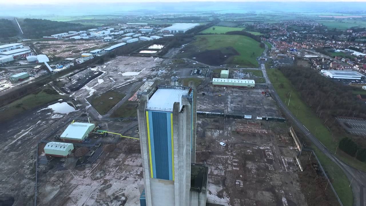 harworth pit tower - YouTube