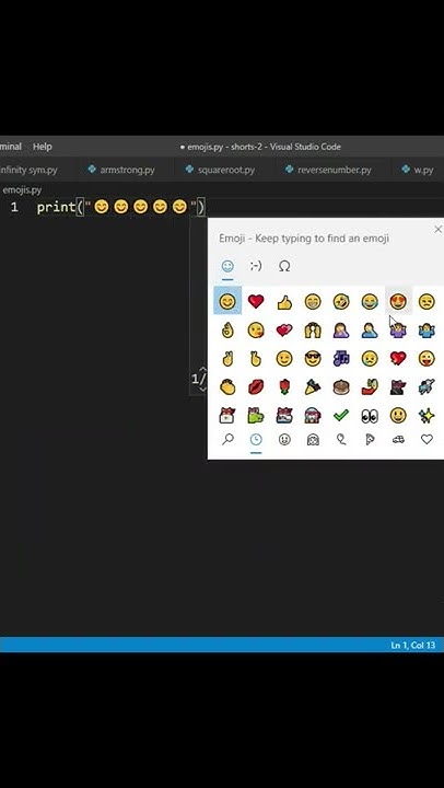 How To Print Emojis In Python - #Shorts#ytshorts - YouTube