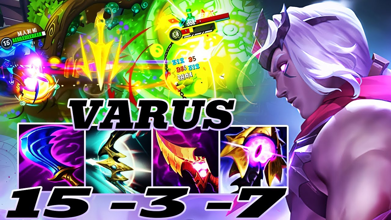 WILD RIFT VARUS ADC GAMEPLAY | 15 -3 -7 MVP | VARUS BUILD RUNES - YouTube